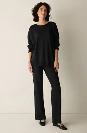 Eileen Fisher Crewneck Sweatshirt - Black