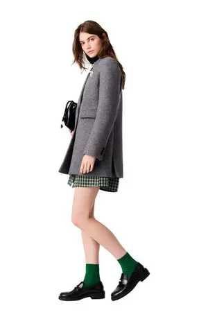 Maje Mid-length Wool Blend Coat