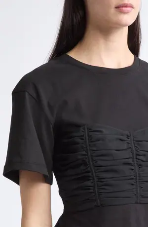 Ulla Johnson Mila Mixed Media Top - Noir