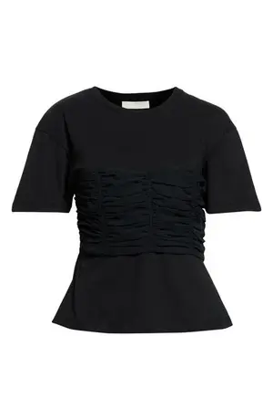 Ulla Johnson Mila Mixed Media Top - Noir