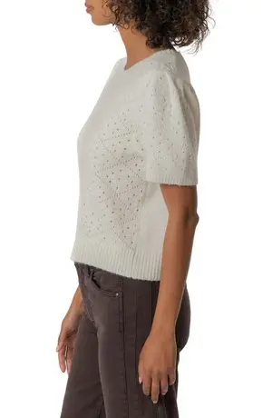 Kut From The Kloth Faith Pointelle Short Sleeve Sweater