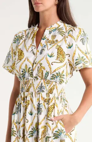 SUGARLIPS Belraj Tiered Cotton Poplin Maxi Dress