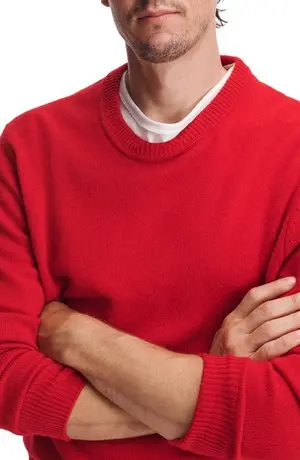 Rag & Bone Vernon Cashmere Crewneck Sweater - Red