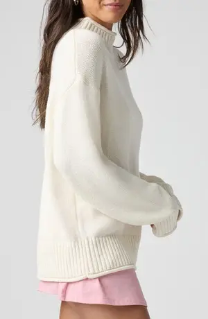 FLORENCE BY MILLS Roll With It Mock Neck Sweater - Jet Stream