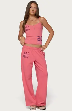 EDIKTED 2020 Henley Tank Top