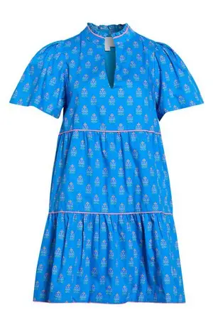 SUGARLIPS Candace Floral Tiered Cotton Minidress