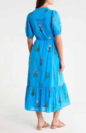 SUGARLIPS Lizeth Placed Floral Cotton Shirdress