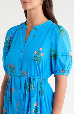 SUGARLIPS Lizeth Placed Floral Cotton Shirdress