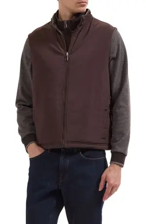 Bugatchi Reversible Knit Vest - Chocolate