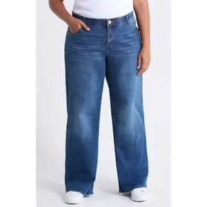 Wit & Wisdom Sam High Waist Wide Leg Jeans - Blue