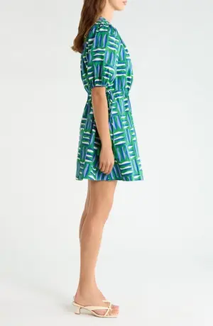 SUGARLIPS Hesper Marlin Print Cotton Minidress