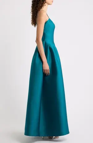 Eliza J Embellished Strap Drop Waist Ballgown
