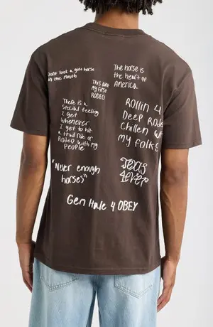 Obey Trail Ride Cotton Graphic T-shirt