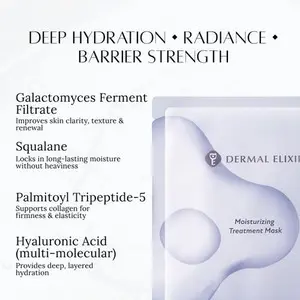 DERMAL ELIXIR Moisturizing Treatment Sheet Mask 4x25ml