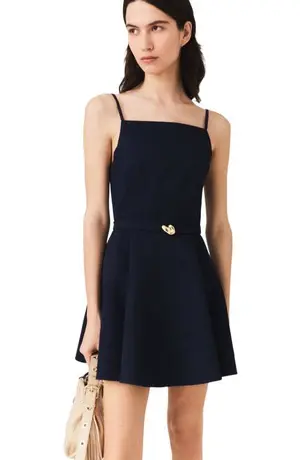 Maje Flared Dress With Straps