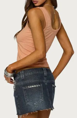 EDIKTED Demea Studded Graphic Tank