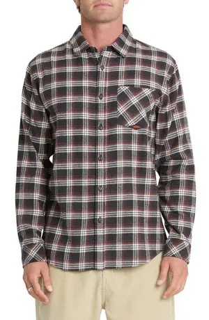 Quiksilver Saltwater Plaid Flannel Button-up Shirt - Phantom