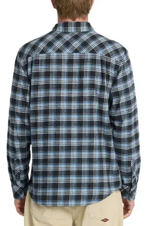 Quiksilver Saltwater Plaid Flannel Button-up Shirt - Total Eclipse