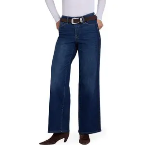 NYDJ Teresa Tuxedo Stripe Wide Leg Jeans - Skylark