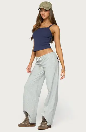 EDIKTED Luschia Lace Trim Tank Top