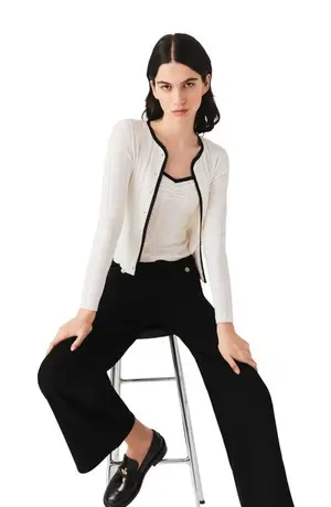 Maje Pointelle Knit Twinset
