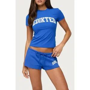 EDIKTED Sporty Babe Logo T-shirt