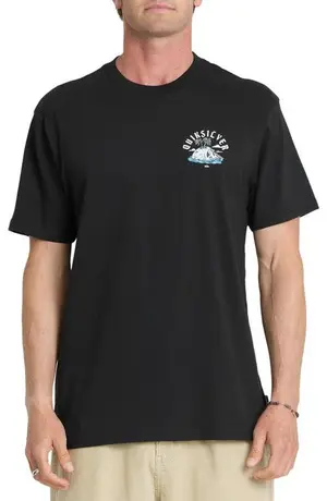 Quiksilver Skull Rock Graphic T-shirt - Black