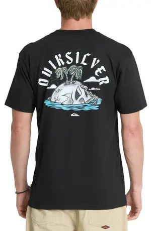Quiksilver Skull Rock Graphic T-shirt - Black