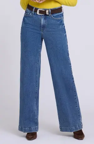 NYDJ Teresa High Waist Wide Leg Jeans - Burnet