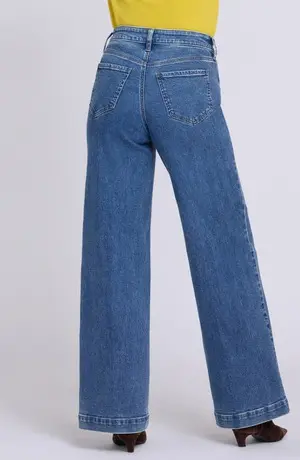 NYDJ Teresa High Waist Wide Leg Jeans - Burnet