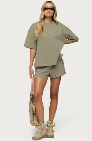 EDIKTED Cecilia Cotton Low Rise Shorts