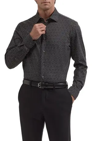 Bugatchi James Ooohcotton® Button-up Shirt - Black