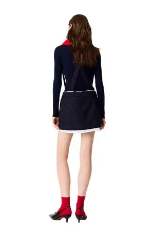 Maje Contrast Tweed Shorts