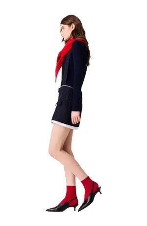 Maje Contrast Tweed Shorts