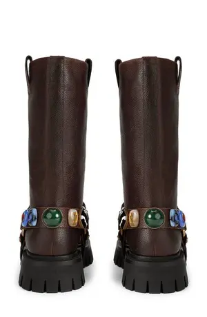 Kurt Geiger Loulou Harness Biker Boots