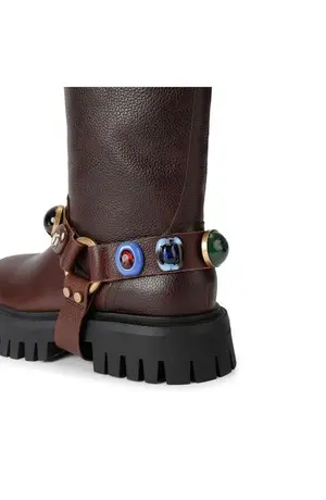 Kurt Geiger Loulou Harness Biker Boots
