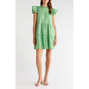 SUGARLIPS Lauren Floral Tiered Cotton Dress