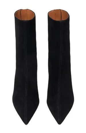 Maje Pointed-toe Suede Ankle Boots