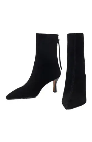 Maje Pointed-toe Suede Ankle Boots