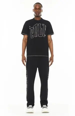 CULT OF INDIVIDUALITY El Alfa Studded Graphic T-shirt