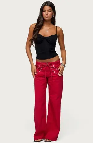 EDIKTED Pyper Twisted Twist Front Camisole