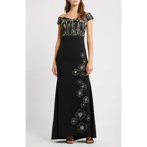 Eliza J Short Sleeve Evening Dresses