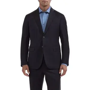 Bugatchi Two-button Stretch Virgin Wool Blazer - Navy