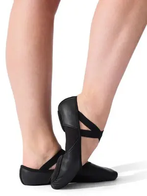 CAPEZIO Hanami Leather Ballet Shoe - Black