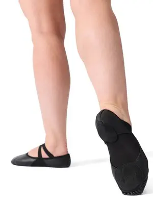 CAPEZIO Hanami Leather Ballet Shoe - Black