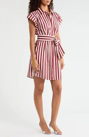 SUGARLIPS Samera Stripe Cotton Mini Dress