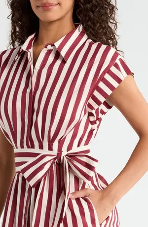 SUGARLIPS Samera Stripe Cotton Mini Dress