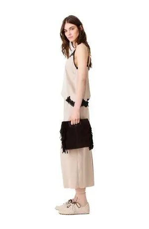 Maje Satin Pencil Skirt