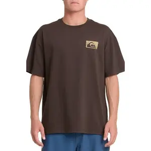 Quiksilver Yg Impaired Embroidered Cotton Graphic T-shirt - Java
