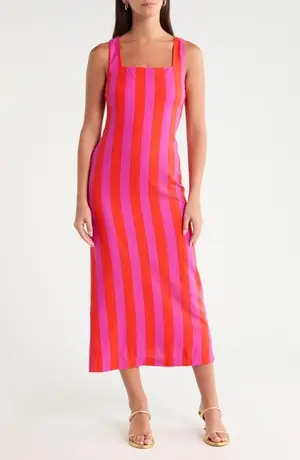SUGARLIPS Troy Stripe Maxi Sundress